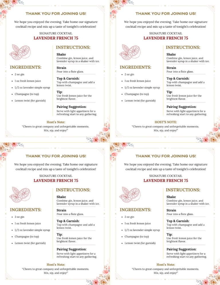 Elegant Dinner Party Event Templates (Editable) | The Gourmet Host