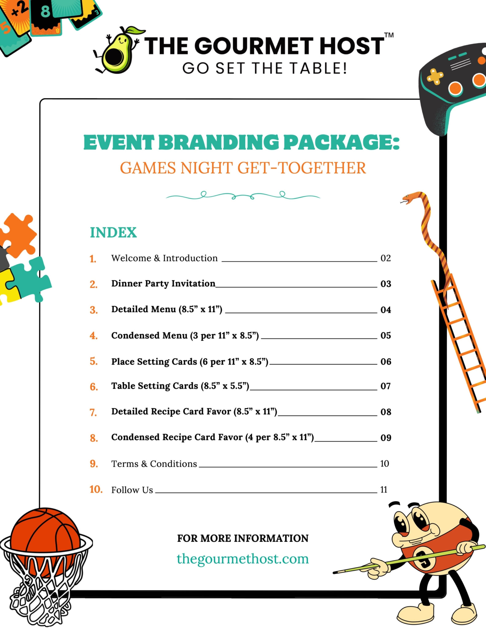 Games Night Dinner Party Event Templates: Easy Editable Invites